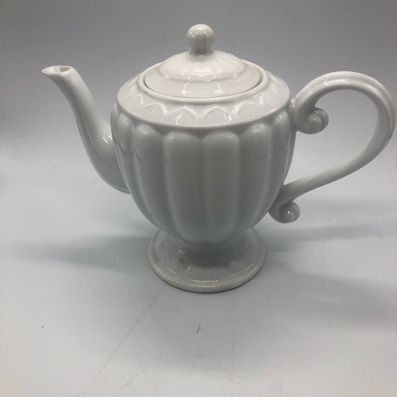 Kitchen | Godinger Teapot Winter White Teapot Tea Party White On White ...